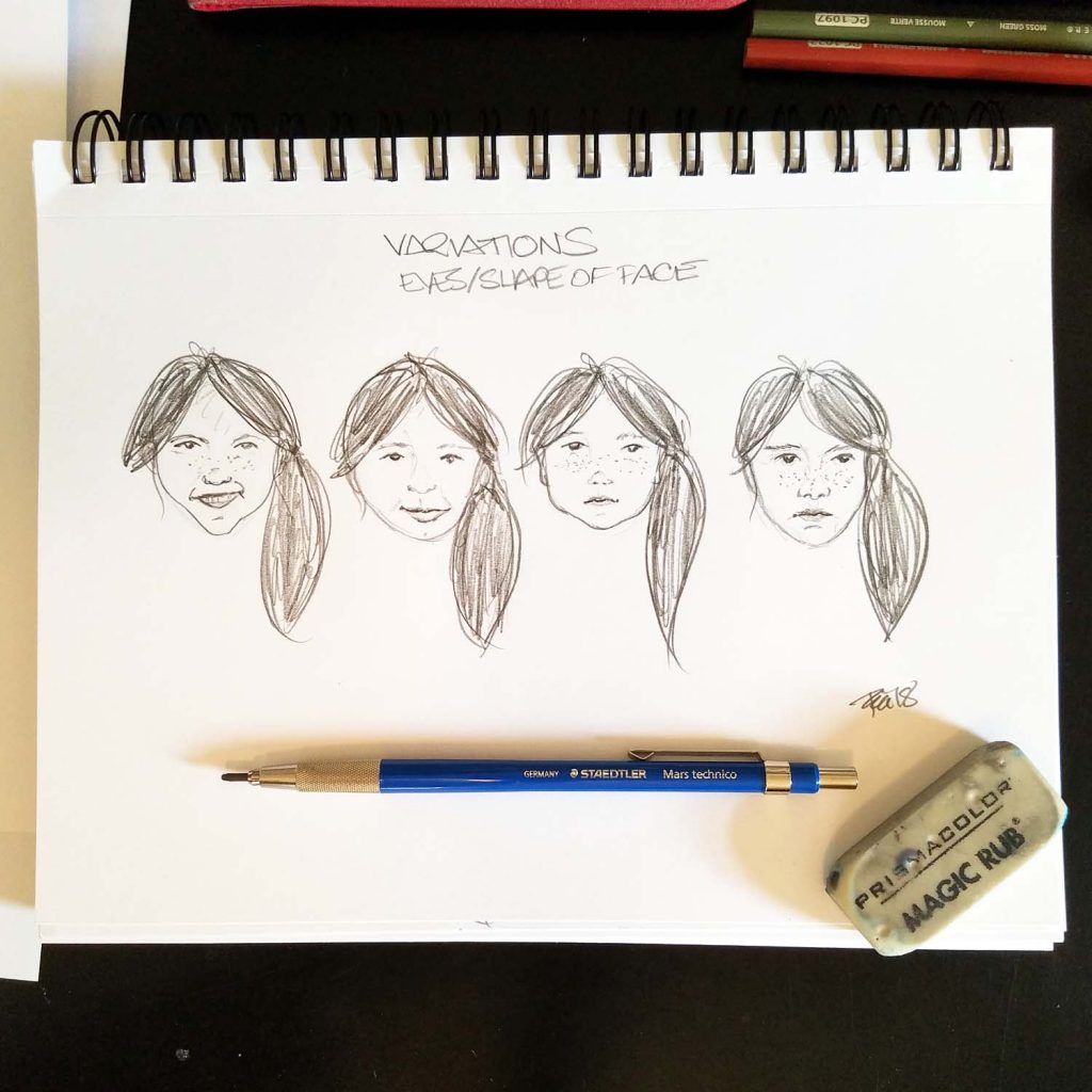 Children’s Book Illustration Demo – Part 1 Character Study – Fia’s Designs